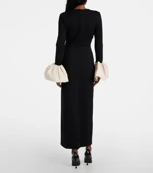 Staud Hawthorne Taffeta-trimmed Maxi Dress