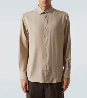 Zegna Cotton And Cashmere Shirt
