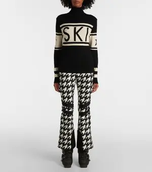 Perfect Moment Schild Intarsia Wool Turtleneck Sweater