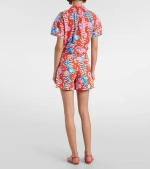 Poupette St Barth Printed Cotton Shirt