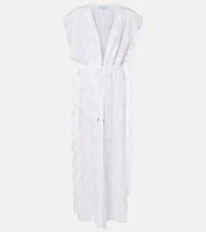 Melissa Odabash Talitha Broderie Anglaise Cotton Beach Dress White