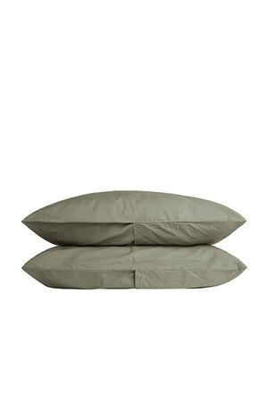 PARACHUTE Percale Pillowcase Set Moss