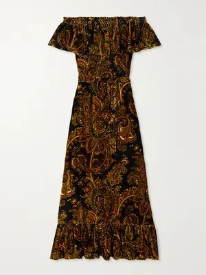 Etro Off The Shoulder Day Dresses
