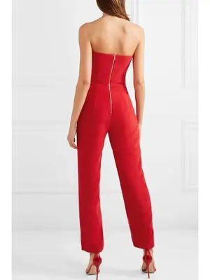 RASARIO Strapless Crepe Jumpsuit