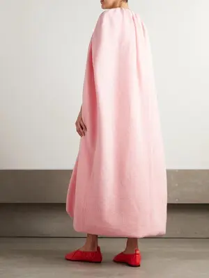 JIL SANDER Cape-effect Draped Wool-blend Coat