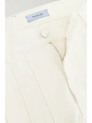 MUGLER Paneled Straight-leg Jeans - Neutrals