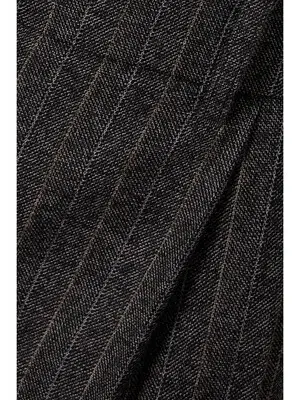 Stella McCartney Net Sustain Pleated Pinstriped Wool Tapered Pants