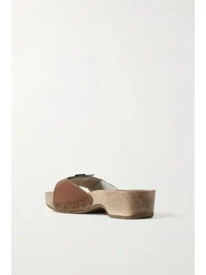 RE/DONE Scholl Buckled Leather Clogs