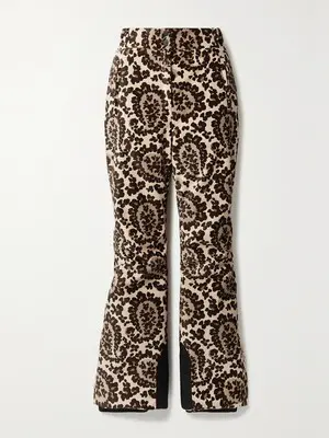 Fendi Printed Velvet Bootcut Ski Pants - Neutrals