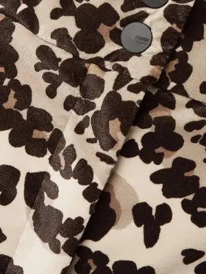 Fendi Printed Velvet Bootcut Ski Pants