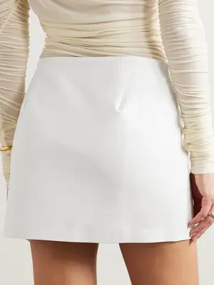 AGOLDE Agda Recycled Leather-blend Mini Skirt