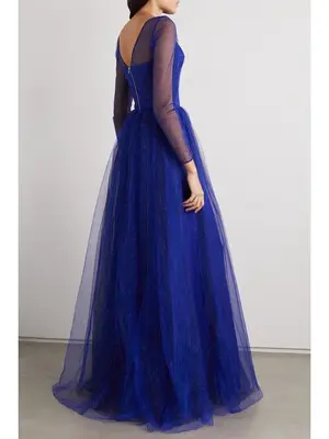 RASARIO Glittered Tulle Gown