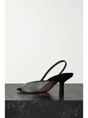 NEOUS Kamui Crystal-embellished Leather Slingback Sandals