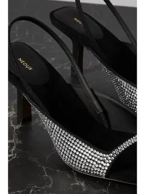 NEOUS Kamui Crystal-embellished Leather Slingback Sandals