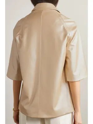 Akris Gina Iridescent Leather Jacket