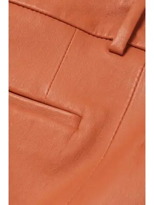 JOSEPH Coleman Leather Skinny Pants - Orange