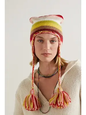 Alanui Under The Northern Sky Striped Alpaca-blend Beanie