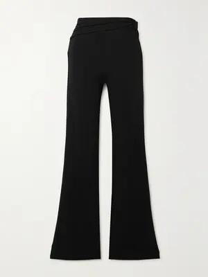 Gauge81 Afega Asymmetric Stretch-jersey Flared Pants