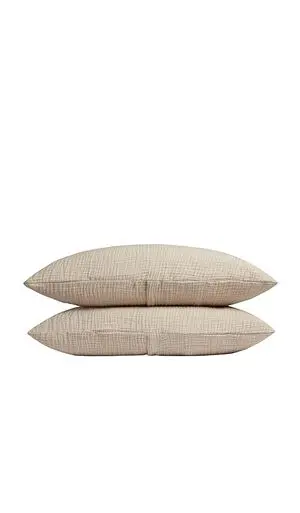 PARACHUTE Parachute Organic Cloud Cotton Sham Set In Beige. Size STANDARD. Also Beige