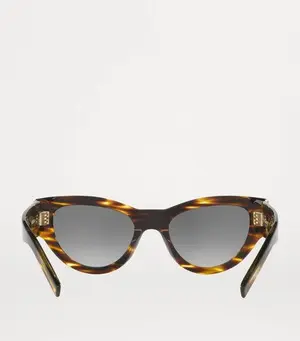 Saint Laurent Acetate Cat Eye Sunglasses - Brown