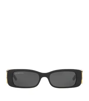 Balenciaga Balenciaga Acetate Rectangle Sunglasses Black
