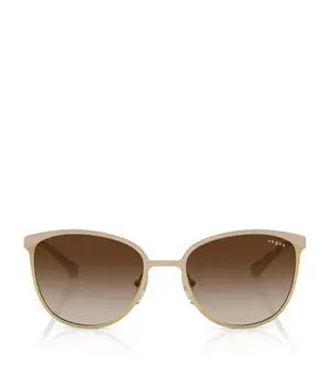 VOGUE Metal Cat Eye Sunglasses - Brown