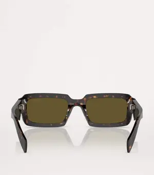 Prada Acetate Rectangular Sunglasses - Brown