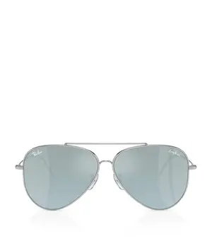 Ray-ban Ray-Ban X Lenny Kravitz Aviator Sunglasses Silver
