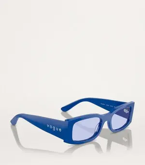 VOGUE Acetate Rectangle Sunglasses - Blue