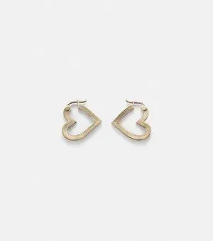 SYDNEY EVAN 14kt White Gold Fluted Heart Earrings