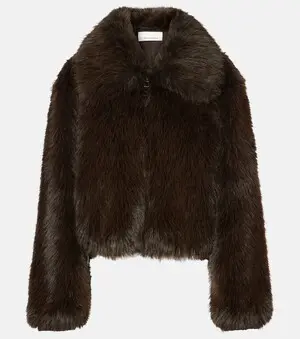 THE FRANKIE SHOP Faux Fur Jacket - Brown