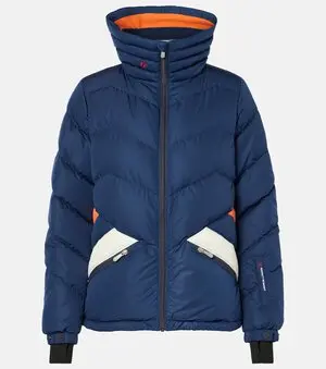 Perfect Moment Houndstooth Down Ski Jacket - Multicoloured