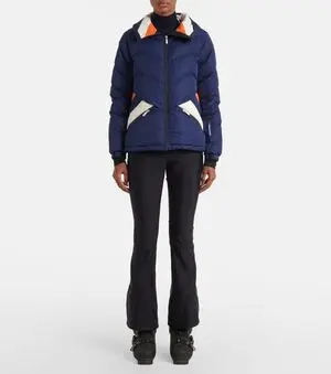 Perfect Moment Houndstooth Down Ski Jacket - Multicoloured
