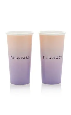 Tiffany & Co. Exclusive Set-of-two Large Bone China Coffee Cups - Multi