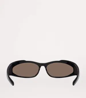 Balenciaga Injected Sports Sunglasses - Black