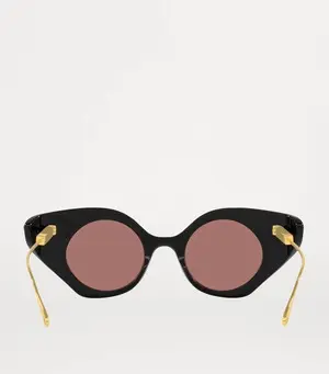 Gucci Acetate Embellished Cat Eye Sunglasses