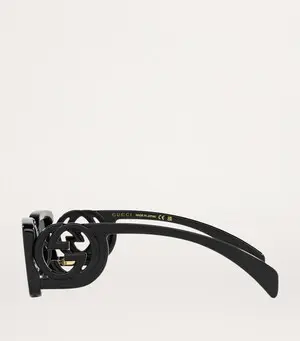 Gucci Rectangle D-frame Sunglasses
