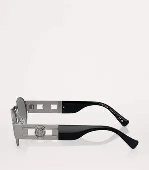 Versace Oval Metal Sunglasses - Grey