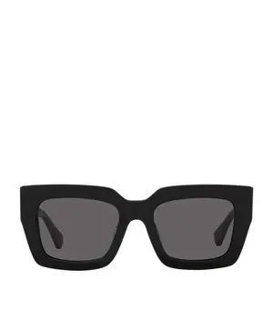 Bottega Veneta Acetate Square Frame Sunglasses - Black