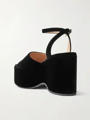 GIANVITO ROSSI Thalia 105 Velvet Platform Sandals