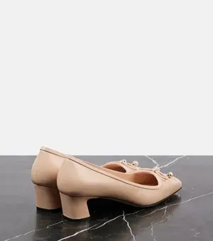 JIMMY CHOO Elme 45 Bow-detail Leather Pumps