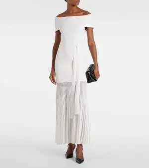 Rebecca Vallance Mariana Knitted Off-shoulder Midi Dress