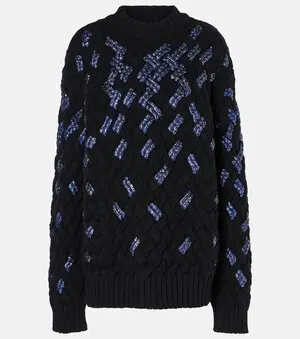 Dries Van Noten Sequined Virgin Wool Sweater