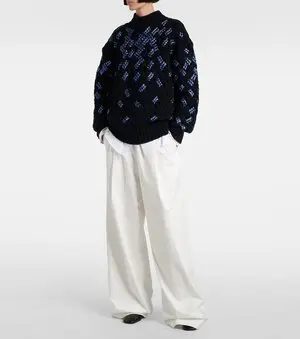 Dries Van Noten Sequined Virgin Wool Sweater