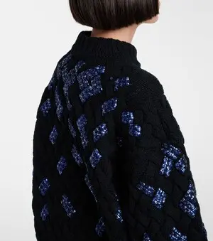 Dries Van Noten Sequined Virgin Wool Sweater