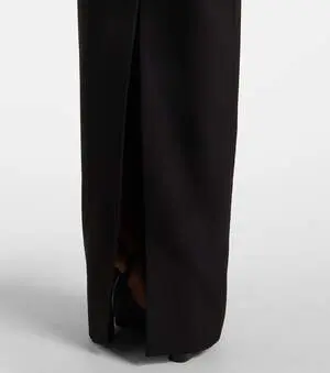 Roland Mouret Floral Applique Crepe Gown - Black