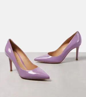 GIANVITO ROSSI Pointed Toe Patent Leather Pumps