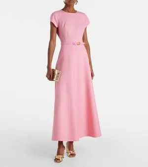 Oscar De La Renta Wool-blend Midi Dress