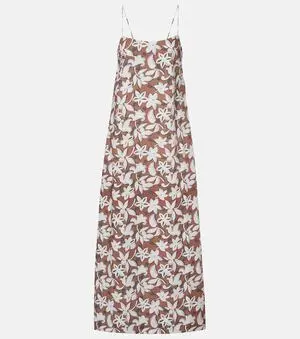 Faithfull The Brand Alskar Floral Cotton Maxi Dress - Brown