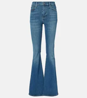 FRAME Le High Flare High-rise Flared Jeans - Blue